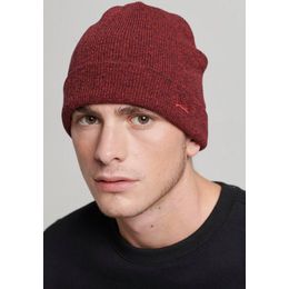 Superdry Beanie KNITTED LOGO BEANIE HAT, rot