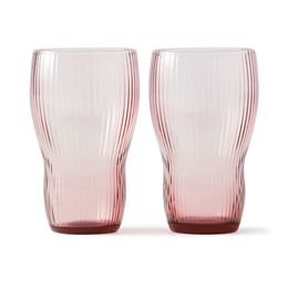 Pols Potten - Pum Longdrink Glas, H 12 cm, dunkellila (2er-Set)