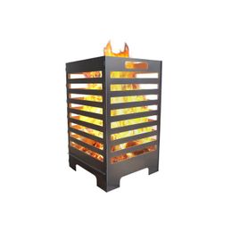 tuning-art Feuerkorb FK10-M45 Feuertonne Feuerschale Rostpatina Massiv Stabiler Stand