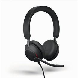 Jabra Evolve2 40 SE UC Kopfhörer (Noise-Cancelling, USB-C Stereo), schwarz