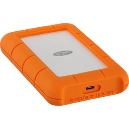 LaCie Rugged USB-C Festplatte, 5 TB HDD, 2,5 Zoll, extern, Silber/Orange