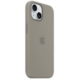 Apple Silicon Case MagSafe Backcover Apple iPhone 15 Tonbraun Induktives Laden, Stoßfest