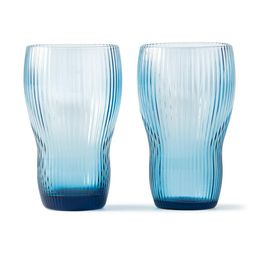 Pols Potten - Pum Longdrink Glas, H 12 cm, hellblau (2er-Set)