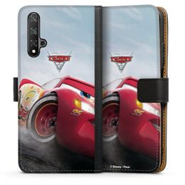 DeinDesign Handyhülle Lightning Mcqueen 95 Offizielles Lizenzprodukt Cars, Huawei Nova 5T Hülle Handy Flip Case Wallet Cover Handytasche Leder