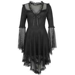 Jawbreaker Fishnet Flared Dress Mittellanges Kleid schwarz in L