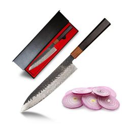 Küchenkompane Fleischmesser Chefmesser aus 67 Lagen Damaskus Stahl und japanischem VG10 Stahlkern