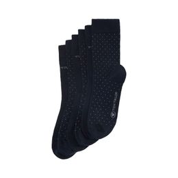 Tom Tailor Damen Socken im 6er-Pack, blau, Muster, Gr. 35-38