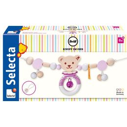 Selecta Greifling Steiff by Selecta Exklusic Holz Wagenkette rosa Knopf im Ohr 64304