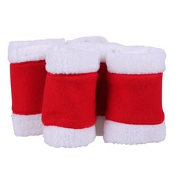 ARBO-INOX® Pferdebandage Bandagen Fleecebandagen Weihnachtsbandagen 4-Set rot (Set