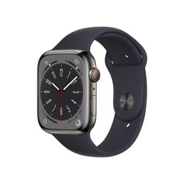 Apple Watch Series 8 GPS + Cellular 45mm Graphite Stainless Steel Case with Midnight Sport Band