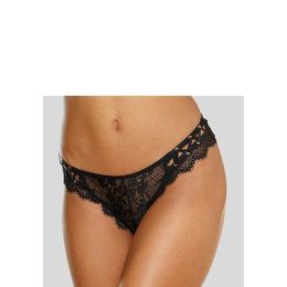 Petite Fleur Gold String schwarz Gr. 44/46 für Damen. Figurbetont