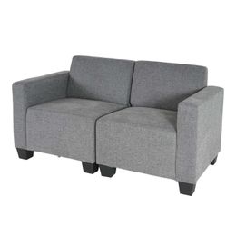 MCW Modular 2-Sitzer Sofa Couch Moncalieri, Stoff/Textil ~ grau