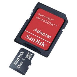 Sandisk microSDHC-Karte 32 GB Class 4 inkl. SD-Adapter Speicherkarte (inkl. SD-Adapter)