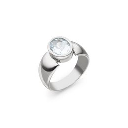 SKIELKA DESIGNSCHMUCK Silberring Aquamarin Ring 11x9 mm (Sterling Silber 925) (1-tlg)