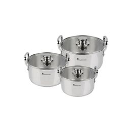 Bergner Topf-Set MASTERPRO Kochtopf-Set Edelstahl Kochtopfset