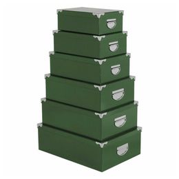 5five Simply Smart Aufbewahrungsbox Boxset Plain Green 6-tlg. (Set