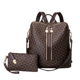 REDOM Rucksack Laptoprucksack Schulrucksack Lederrucksack Reiserucksack Leder (32x32x14 cm Lederrucksäcke mit 20x11 cm Handtasche