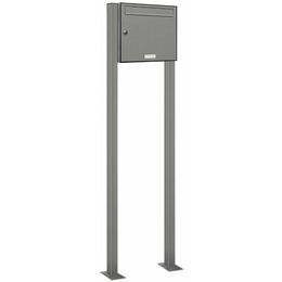 AL Briefkastensysteme 1er Premium Standbriefkasten ral 9007 freistehend Postkasten Stünder s - Aluminium ral 9007