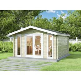 Gartenhaus Mirko Modern aus Holz Holzhaus Blockbohlenhaus, 28 mm Wandstärke, Imprägnierung (Transparent) - Braun - Alpholz