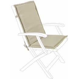 Bizzotto Kissen für Stuhl und Sessel mit mittlerer Rückenlehne aus wasserabweisendem Polyester 180 gm -Havanna / Kit mit 2 Stück