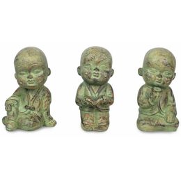 Signes Grimalt - Buddha -Figurenfiguren Kleiner Buddha -Set 3 Einheiten raw 10x11x20cm 11853 - Crudo