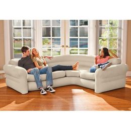 Sofa Lounge Couch aufblasbar Schlafsofa Ecksofa Gästebett 257x203x76 cm - Intex