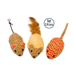 Nobby Tierkuscheltier Katzenspielzeug Plüsch Mäuse mit Catnip orange
