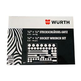 Würth Würth Umluftmodul Würth 1/4 + 1/2 Steckschlüssel Sortiment 56 Teile im Koffer