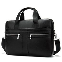 TSEPOSY Laptoptasche Leder Laptoptasche Arbeitstasche Aktentasche Businesstasche für14 Zoll