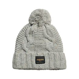 Superdry Beanie CABLE KNIT BEANIE HAT, grau