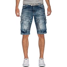 Cipo & Baxx Cipo & Baxx Shorts Kurze Hose BA-CK189 (1-tlg) Cargo Style mit Rippenmuster