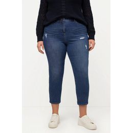 Ulla Popken Regular-fit-Jeans Mom-Jeans lässige Passform 5-Pocket-Schnitt