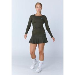 SPORTKIND Funktionsshirt Tennis Longsleeve Shirt Mädchen & Damen khaki