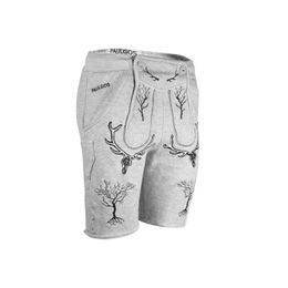 PAULGOS Trachtenhose Herren Jogginghose Design Lederhose Kurz Sweathose Bermuda Shorts JOK6