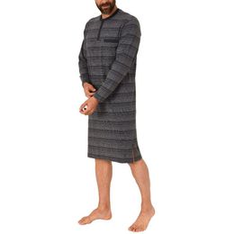 Normann Pyjama Herren Nachthemd langarm Streifenoptik