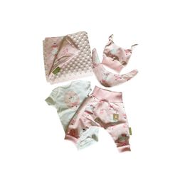 kennydoo Erstausstattungspaket Baby Erstausstattung Set Hasenmädchen (5 teilig) Baby Decke
