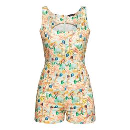 QUEENKEROSIN Jumpsuit Pin-Up mit sommerlichem Pin-Up All-Over-Print