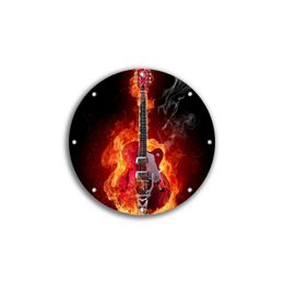 Wallario Sichtschutzzaunmatten Brennende Gitarre