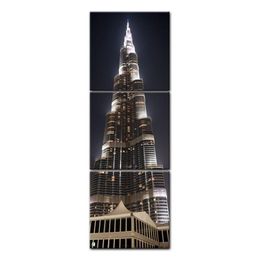 Bilderdepot24 Leinwandbild Burj Khalifa bei Nacht