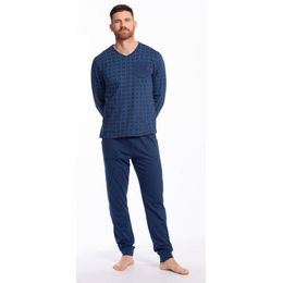 Eskimo Schlafanzug Herren Schlafanzug lang (2 tlg) Baumwolle