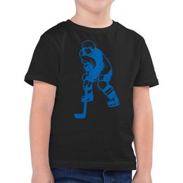 Shirtracer T-Shirt Eishockeyspieler blau (1-tlg) Kinder Sport Kleidung