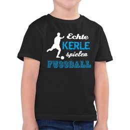 Shirtracer T-Shirt Echte Kerle spielen Fußball (1-tlg) Kinder Sport Kleidung