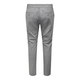 Only & Sons ONLY & SONS Chinohose Business Chino Stoffhose aus Baumwolle & Leinen ONSMARK 5051 in Grau