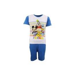 Disney Mickey Mouse Schlafanzug Mickey Maus Goofy Donald Duck Kinder Jugend kurzarm Pyjama Gr. 98 bis 128