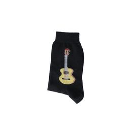 Musikboutique Freizeitsocken Socken mit eingewebter Konzertgitarre