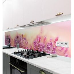 MyMaxxi Dekorationsfolie Küchenrückwand rosa Blüten selbstklebend Spritzschutz Folie