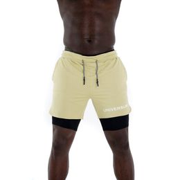 Universum Sportwear Sporthose Kurze Hose mit versteckter Handytasche Shorts mit funktioneller Unterziehhose