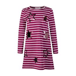 happy girls A-Linien-Kleid happy girls Kleid Langarm Jerseykleid Pailletten Sterne berry (1-tlg)