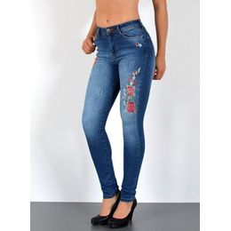 ESRA Skinny-fit-Jeans S300 Damen High Waist Skinny Jeans