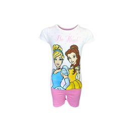 Disney Princess Schlafanzug Cinderella & Belle (2 tlg) Mädchen Pyjama kurzarm aus Baumwolle Gr. 104-134 cm